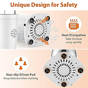 KOIOS PRO 850W Bullet Personal Blender for Shakes and Smoothies, Protein Drinks, 11 Pieces Set Blender for Kitchen Baby Food with Ultra Smooth 6-Edge Blade, Coffee Grinder for Beans, Nuts, Spices, 2x17 Oz + 10 Oz Large & Small To-Go Cups, 2 Spout Drinking