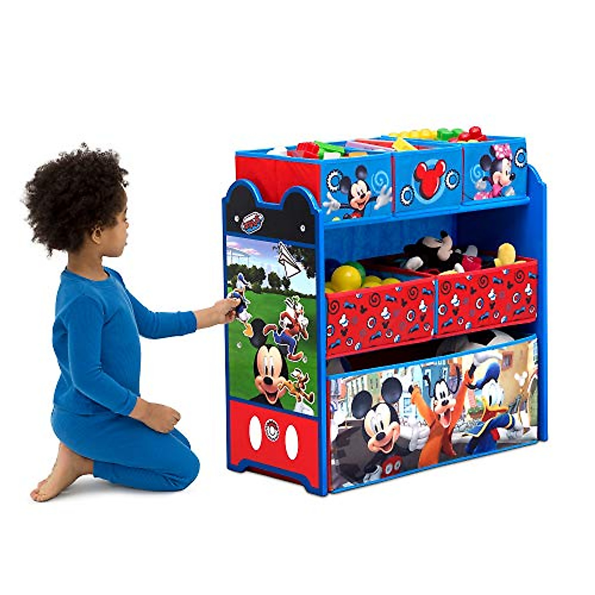 Delta Children Disney Mickey Mouse 6 Bin Design and Store Toy Organizer
