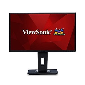 ViewSonic VG2448 24 Inch IPS 1080p Ergonomic Monitor with HDMI DisplayPort USB and 40 Degree Tilt for Home and Office, Black (Renewed)
