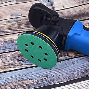 POLIWELL 5 Inch Sanding Discs 8 Holes 800 Grit Wet Dry Film-Backed Green Line Hook and Loop Dustless Power Random Orbital Sander Paper, for Car Paint Wood or Metal Grinding and Polishing, 20 Pack