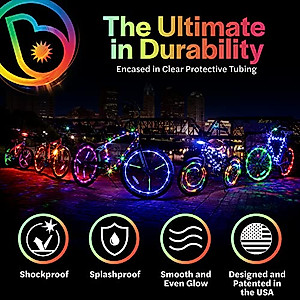 Brightz WheelBrightz 2-Pack Bike Wheel Lights, Purple - LED Bike Lights for Tires - Bike Lighting Parts & Accessories - Outdoor Summer Fun for Boys and Girls