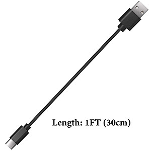 Geekria 1ft/30cm 2Pack USB-A to USB-C Headphones Charging Cable, Compatible with Sony WH-1000XM5, WH-1000XM4, WH-ULT900N, WH-XB920N, WH-H910N, INZONE H5, More Type-C Port Headphones