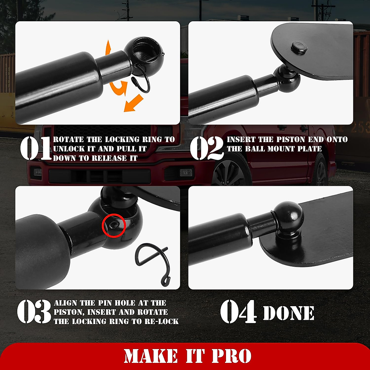 KitsPro Truck Tailgate Assist for Chevy Silverado and GMC Sierra 1500 2500 3000 Non-Classic Models 2007-2018 and 2500 3500 HD 2019 Truck Accessories Tailgate Damping Strut, Pack of 1