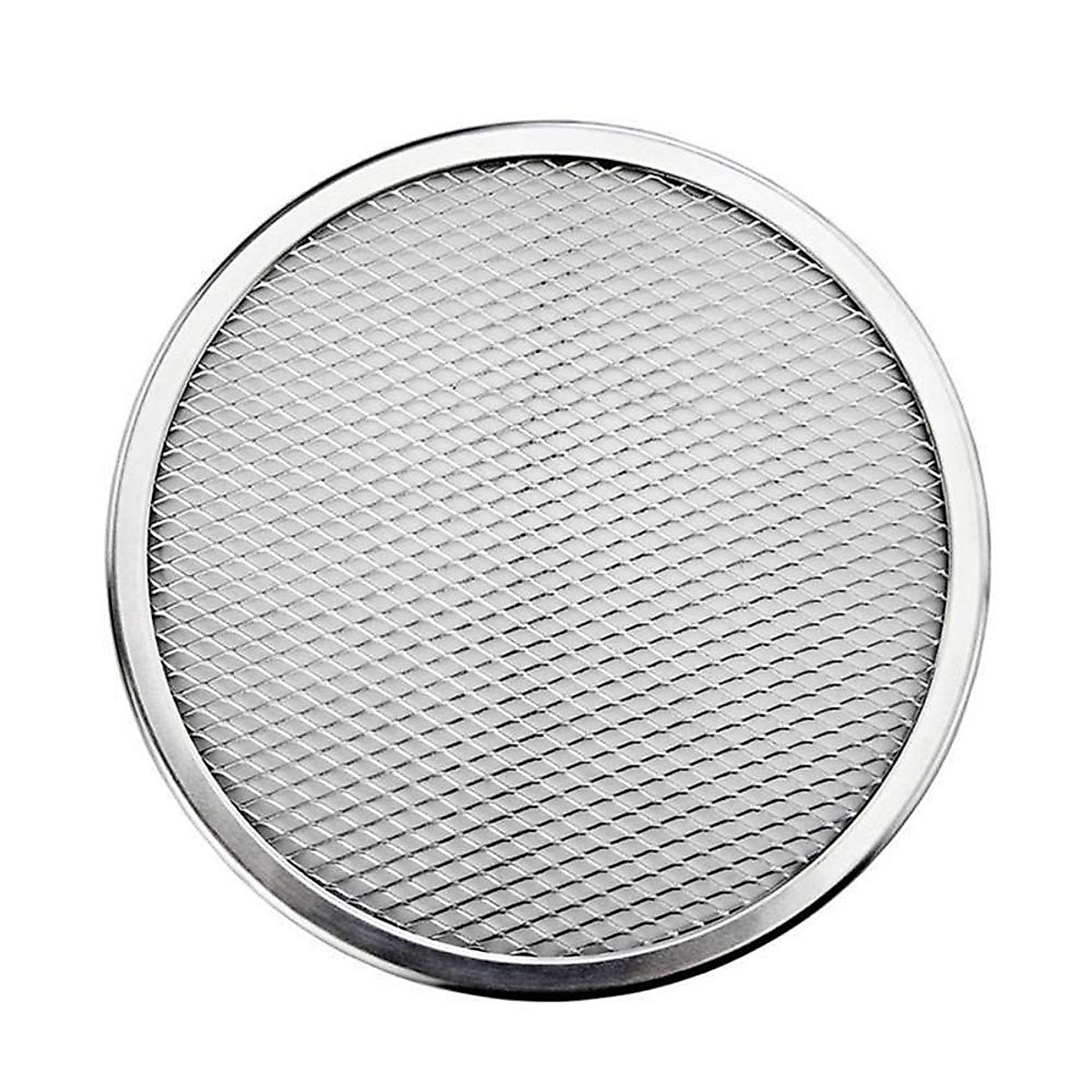 CONSTR 18 Inch Aluminum Pizza Screen - Commercial Grade Pizza Screen - Round Non-stick Mesh Pizza Screen Pan Baking Tray Bakeware Tool