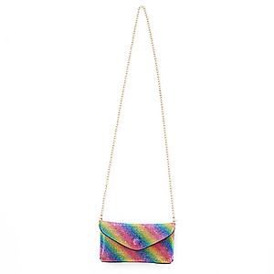 PTcuofu Small Shoulder Bag Lightweight Bag with Crystal Multifunction for Women (Colorful)