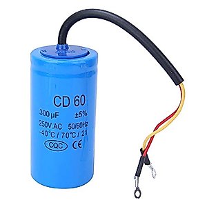 CD60 Capacitor, 250V 300uf switching capacitor Accessories for explosion-proof household Appliances, -40 ° C / 70 ° C / 21 Start Capacitor 300uf Capacitor