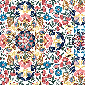 Vera Bradley Women's Cotton Deluxe Travel Pill Organizer, Enchanted Mandala - Recycled Cotton, One Size