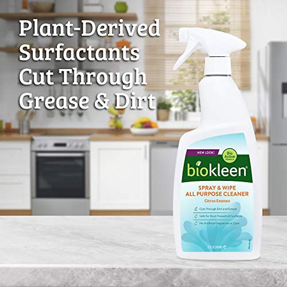 Biokleen Natural All Purpose Cleaner - Makes 64 Gallons, Trigger Refill - Super Concentrated, Eco-Friendly, Plant-Based, No Artificial Fragrance, Colors or Preservatives - Packaging May Vary