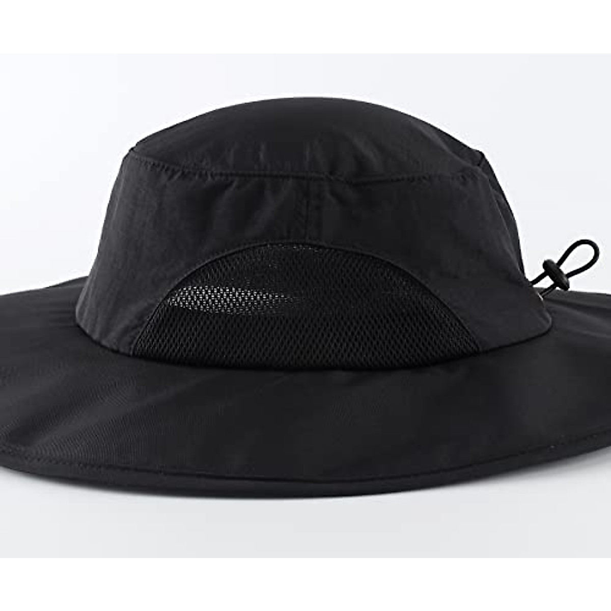 Home Prefer UPF50+ Mens Sun Hat Wide Brim Fishing Hat UV Protection Hat Portable Gardening Bucket Hat Black