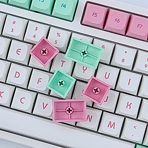 Tsungup PBT Keycaps, XDA Profile Keycaps 143 Keys Dye Sublimation Fairy Customized Keycaps for ANSI Layout Cherry MX Switches Mechanical Keyboards
