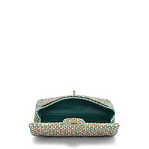 CHANEL, Pre-Loved Multicolor Woven Classic Double Flap Medium, Multi