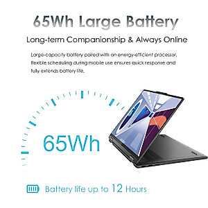 Lenovo Yoga 7i 2-in-1 14" 2.2K 16:10 Touchscreen 0.69" Slim Laptop Intel Evo 10-Core i7-1355U 2 x Thunderbolt Wi-Fi 6 Long Battery Life - 12H Win11Pro W/Stylus Pen (16GB RAM | 512GB PCIe SSD)