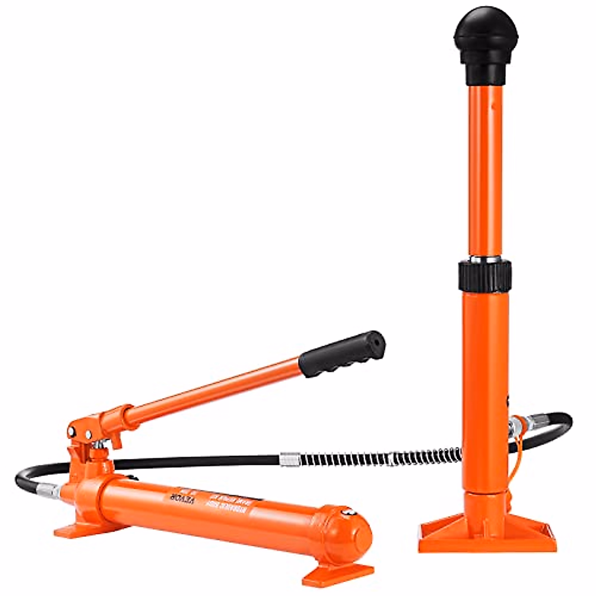 VEVOR 10 Ton Porta Power Kit, Hydraulic Ram with Pump, 4.6 ft/1.4 m Oil Hose Car Jack Ram, Auto Body Frame Repair Tool with Storage Case for Automotive, Garage, Heavy Equipment, Mechanic (22046 LBS)