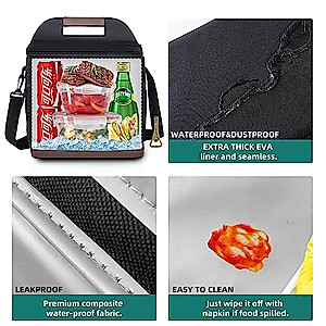 dujp Large Cooler Bag Collapsible Insulated Reusable Lunch Bag for Men Women,Lunch Box for Office Work Camping Picnic Beach, Leakproof Freezable Bag