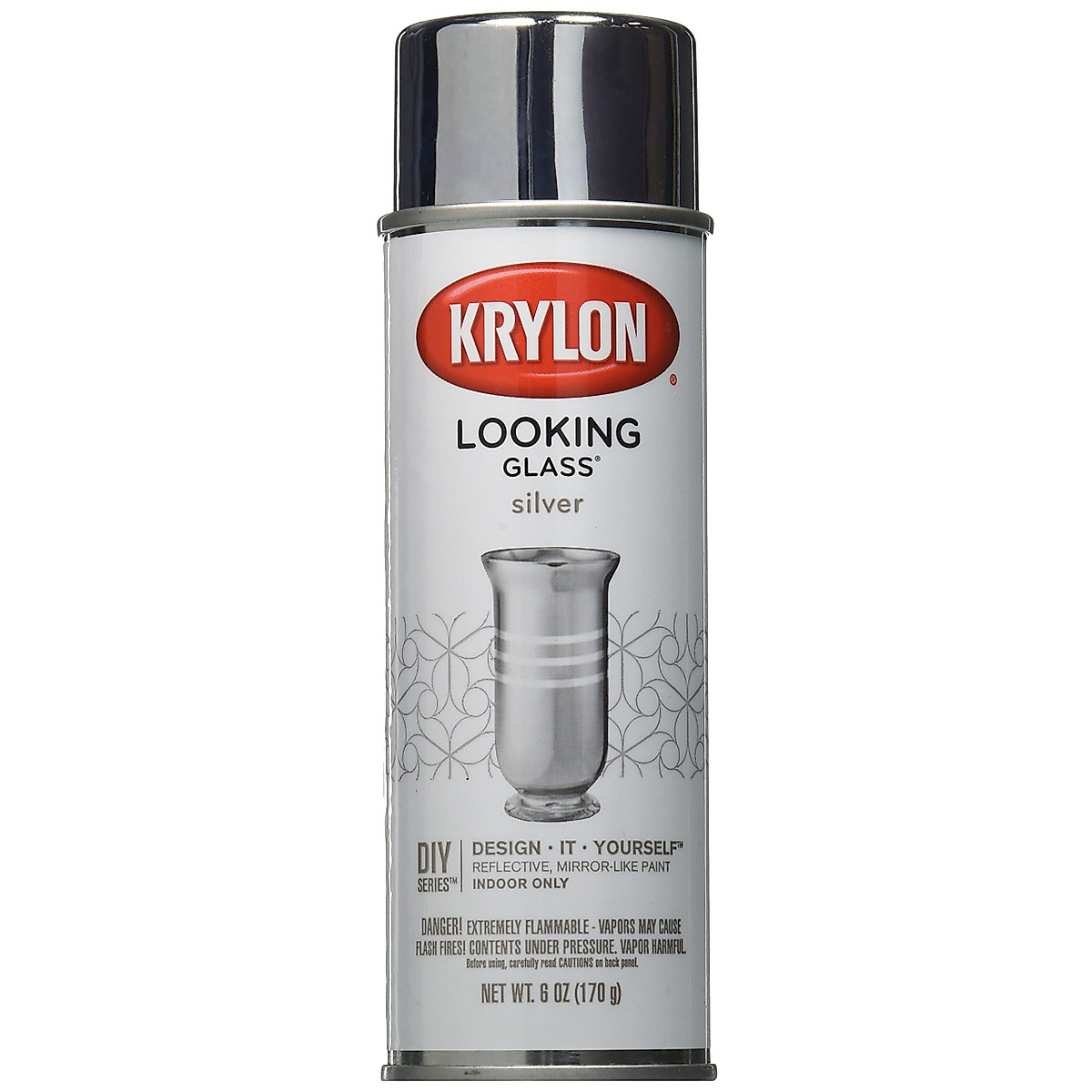 Krylon Looking Glass Silver-Like Aerosol Spray Paint 6 Oz.