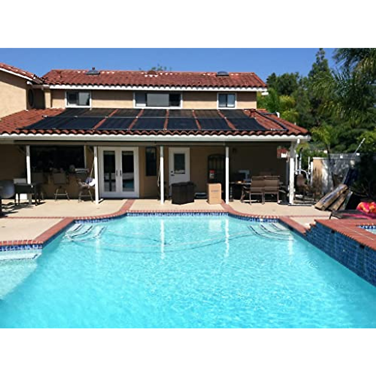 SolarPoolSupply Highest Performing Design - DIY Solar Pool Heater System Kit - 15-20 Year Life Expectancy (4-4x12 / 1.5" I.D. Header)