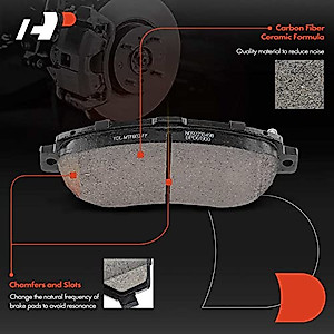 A-Premium Front Drilled and Slotted Disc Brake Rotors and Pads Kit Compatible with Lexus GS300 1993-2005, GS400 1998-2000, GS430 2001-2005, IS300 2001-2005, SC430 2002-2010 6-PC Set