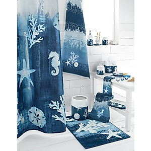 Avanti Linens - Waste Basket, Decorative Trash Can, Coastal Home Decor (Batik Coastal Collection)