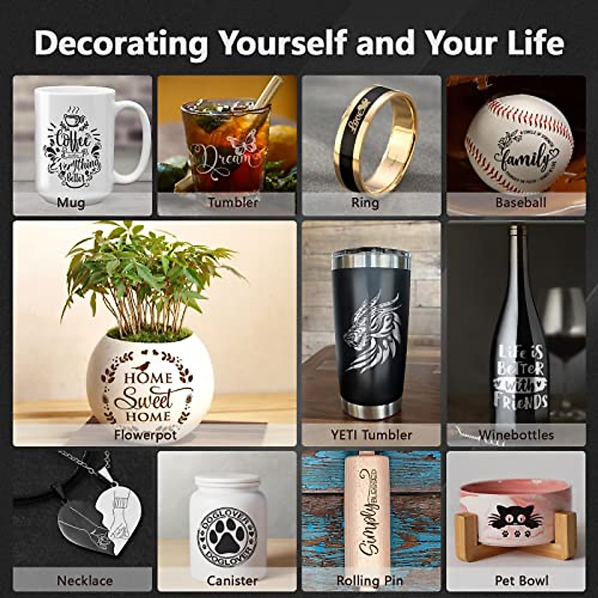 ORTUR YRC1.0, Y-axis Rotary Chuck for Most Laser Engravers, Jaw Chuck Rotary, Y-axis Rotary Roller Engraving Module for Engraving Cylindrical Objects, Wine Glass, Tumbler, Ring