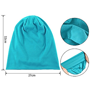 Outus 7 Pieces Thin Knit Slouchy Cap Beanies Halloween Dwarf Hats Hip Hop Sleep Cap Dwarf Costume Hat Gnome Hats