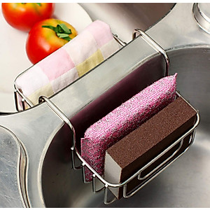 PANJIN-Stainless Steel Saddle Sponge Holder for Kitchen Sink Caddy