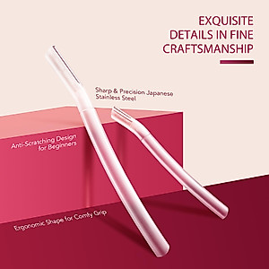 SINAHET Dermaplane Razor for Women Face, (6 Count) Professional Dermaplaning Tool for Peach Fuzz, Facial and Eyebrow Hair Removal, Gentle Skin Exfoliation Blade