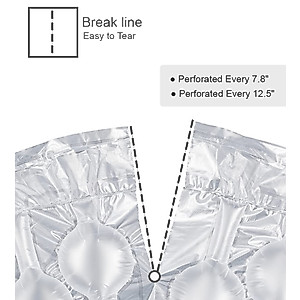 SOLTECH Inflatable Air Bubble Film Cushioning Wrap Rolls,Perforated, Easy to Tear,Large Air Bubble, 15.7 Inchx984 Feet Total,Packing, Industrial, Business Bubble Supply (Perforated Line 7.8" in)