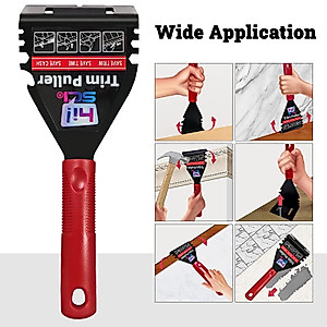 Trim Puller for Baseboard Tile Removal Tool Heavy Duty Pry Bar, Flat Pry Bar for Commercial Work, Molding, Siding and Flooring Removal