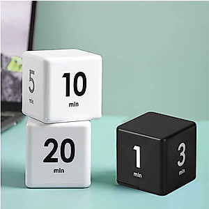 Feilifan Cube Timer, Kitchen Timer Kids Timer for ADHD Productivity Workout Flip Timer Classroom for StudyTime Countdown Management Timercube…