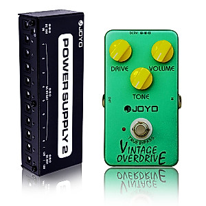 JOYO JF-01 Vintage Overdrive Pedal Bundle with JP-02 DC 9V 18V Pedal Power Supply