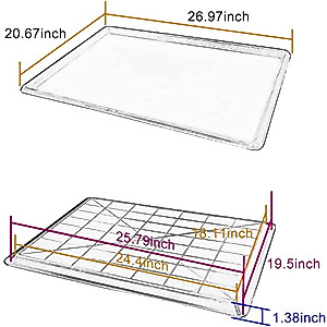 Confote 2 pcs 27 X 20.7 inch Replacement Tray for Dog Crate Pans Plastic Bottom for Pet Cages Crates Kennels Dogs Cat Rabbit Ferret Critter