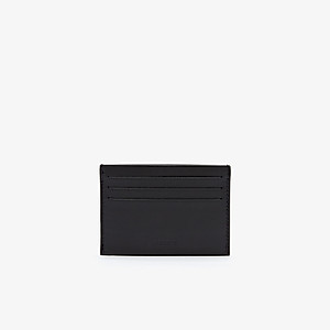 Lacoste NH1346FG Mens Leather Fitzgerald Credit Card Holder Wallet,Compact, Black, One Size