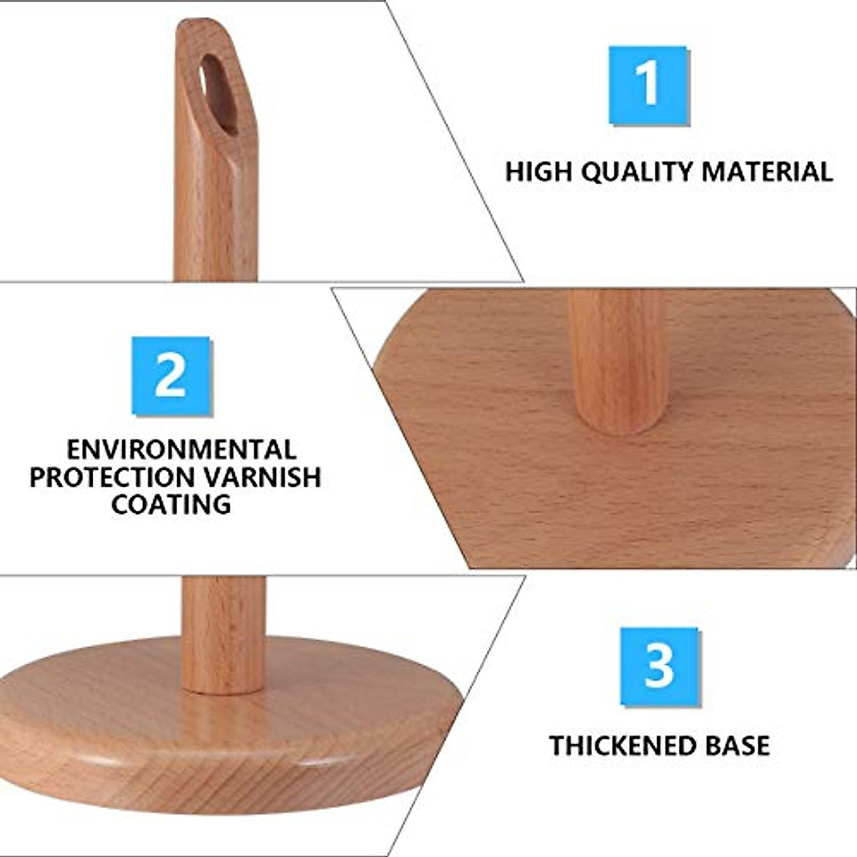 EXCEART Yarn Holder Knitting Yarn Holder Wooden Crochet & Thread Stand Storage Rack Knitting Accessories