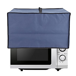 OwnMy Heat-Resistant Waterproof Dust-Proof Microwave Oven Dust Cover Grill Cover Protector - Nylon Fabric Extra Large Microwave Oven Dust Cover Case Protections for Toaster Oven, Dark Blue