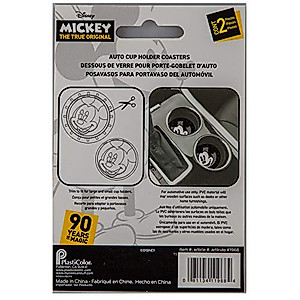 Plasticolor 001968R01 Disney Mickey Mouse 2pc Auto Coasters for Cars Trucks or SUV's