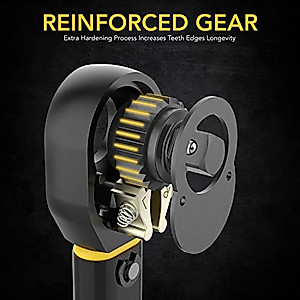 LEXIVON 3/8-Inch Drive Click Torque Wrench 10~80 Ft-Lb/13.6~108.5 Nm (LX-182)