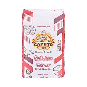 Antimo Caputo Chefs Flour - Italian Double Zero 00 - Soft Wheat for Pizza Dough, Bread, & Pasta, 2.2 Lb (Pack of 2)