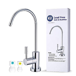 NSF Certification Lead-Free Water Filtration Reverse Osmosis Faucet Advanced RO Tap for Drinking, Kitchen Sink Cleaning | Safe, Healthier (Chrome) (Chrome)