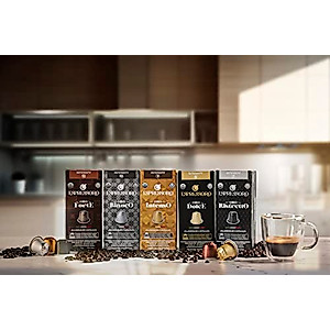 ESPRESSORO 100 USDA Organic Espresso Pods - FORTE Aluminum Capsule Compatible with Nespresso Original Lines Machines. Intensity 12 Premium Italian Expresso Coffee Capsules