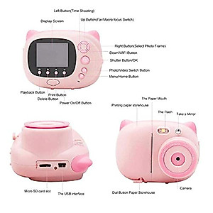 LKYBOA Pink Children's Camera -Children Digital Cameras Kid Action Camera Toddler Video Recorder Child Rechargeable Camera