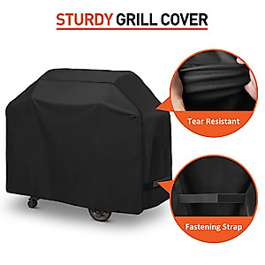 Arcedo Grill Cover 60 Inch, Heavy Duty Waterproof BBQ Cover, Fade Resistant Gas Grill Cover, Durable Outdoor Barbecue Cover Compatible for Weber, Char Broil, Nexgrill, Napoleon and More Grills