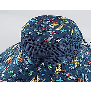 Home Prefer Kids Safari Hat Wide Brim Boys Sun Protection Hat UPF50+ Fishing Hat Toddler Bucket Hat Bus 4-8 Years