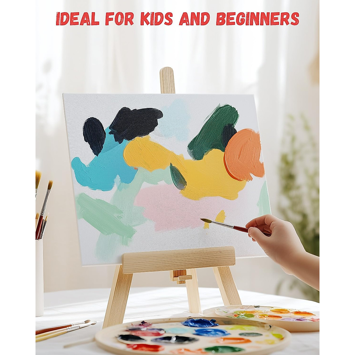 Simetufy 24 Pack 9 x 12 inch Canvas Boards for Painting- 8oz Gesso Primed Acid-Free 100% Cotton Canvas Panels for Acrylics Oil Watercolor Tempera Paints