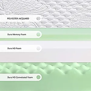 PrimaSleep Full Mattress, 6 Inch Gel Memory Foam Mattress, Gel Infused for Comfort and Pressure Relief, CertiPUR-US Certified, Bed-in-a-Box, Medium Firm, Full Size