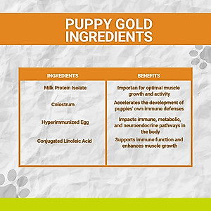 K9 Power Puppy Gold 1 lb - Supplement for Growing Puppies & Nursing Mothers - Essential Nutrients for Healthy Growth & Development - 45 Scoops