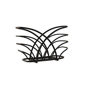 Spectrum Flower Napkin Holder (Black) - Dispenser & Décor for Kitchen, Dining Room, Outdoor, & Bar Tabletop Storage