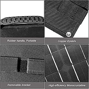 XINPUGUANG 200W Foldable Solar Panel Charger for Portable Power Station & RV Battery, Compatible with Jackery/Roackpals Generator, with 20A Controller for 12V Battery RV Boat Camping