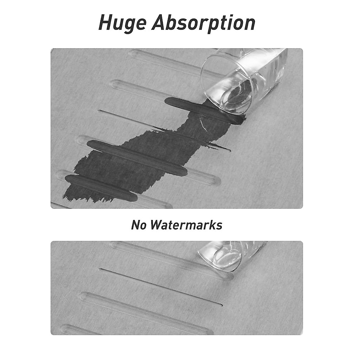 AMOAMI Stone-Bath-Mat, Ultra Absorbent Fast Drying Diatomaceous Earth, Non Slip Bathtub Mat Stone, Low Maintenance Stone Drying Mat (16"x24", Grey)