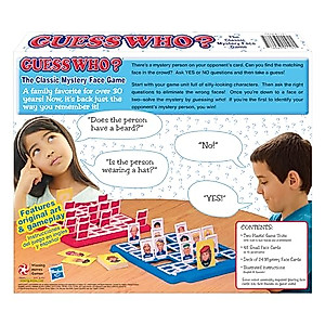 Guess Who? Board Game with Classic Characters by Winning Moves Games USA, Classic Children's Mystery Board Game of Deduction for 2 Players, Ages 6+ (1191)
