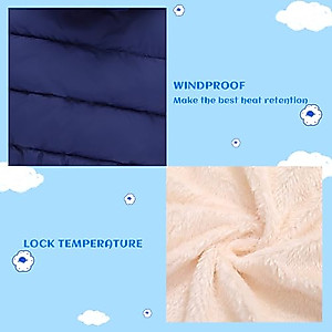 Mfmiudole Baby Boys Girls Winter Coats, Thick Hooded Down Kids Infants Toddlers Winter Warm Jacket Outerwear for 2-7 Years (Blue, 4-5T)